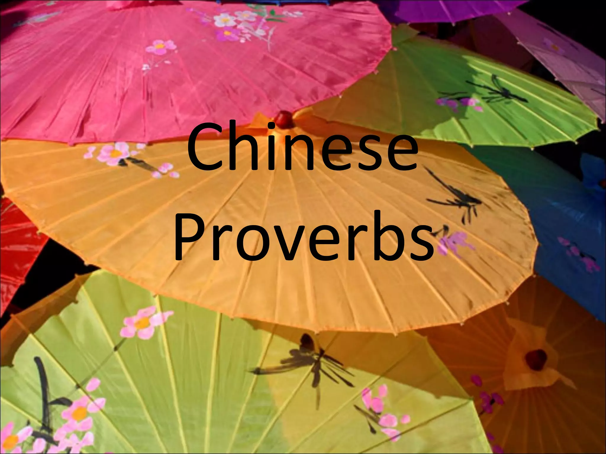 Chinese Proverbs | PPT | Travel Preparation and Advice | Travel