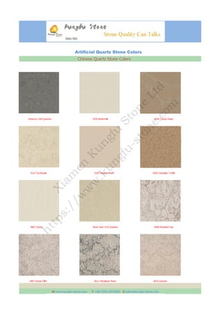 Chinese quartz stone colors catalog from China | PDF