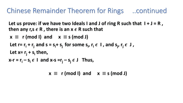 Chinese remainder theorem | PPTX | Physics | Science