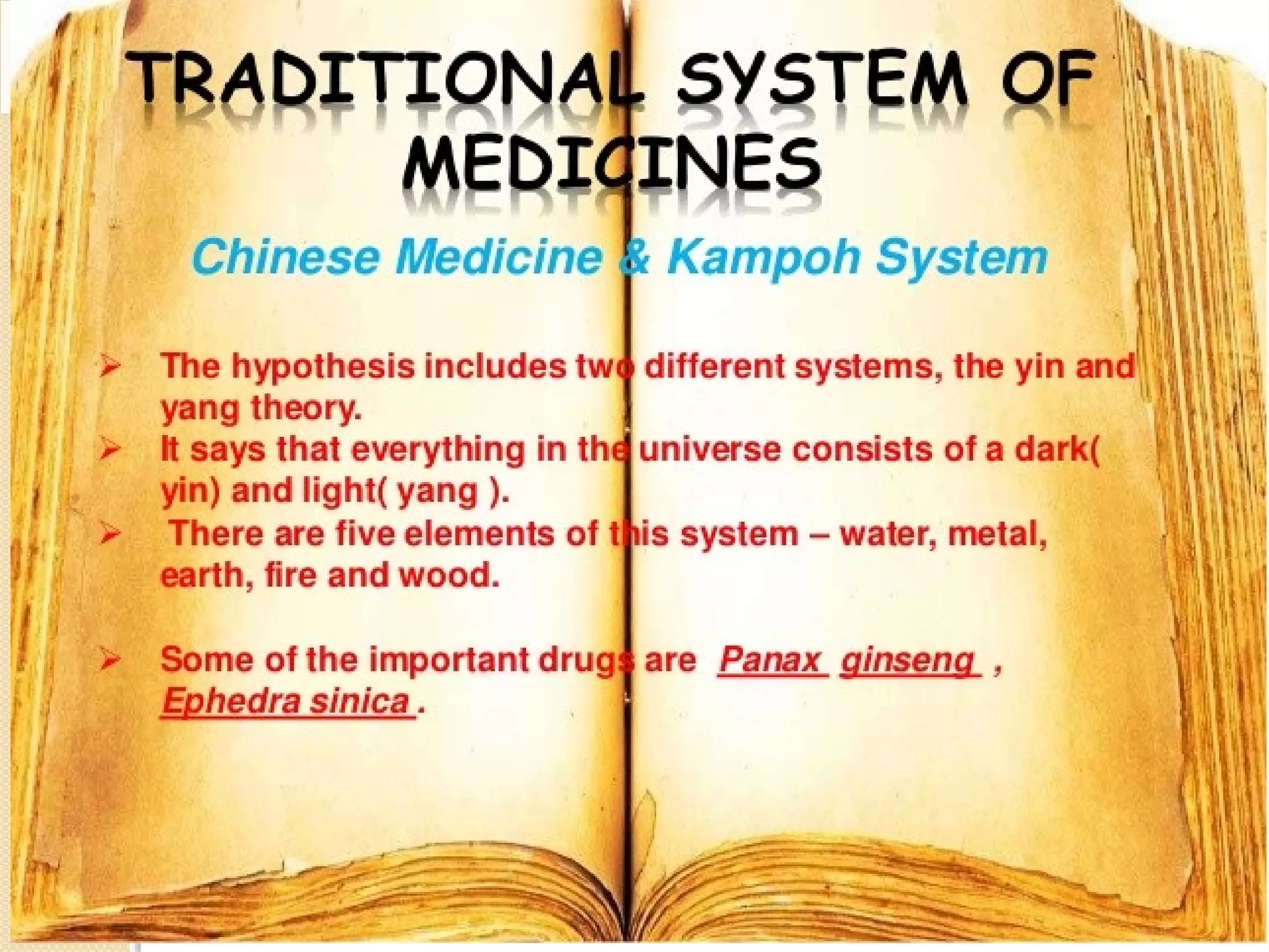 Chinese system of medicine by pooja | PPT