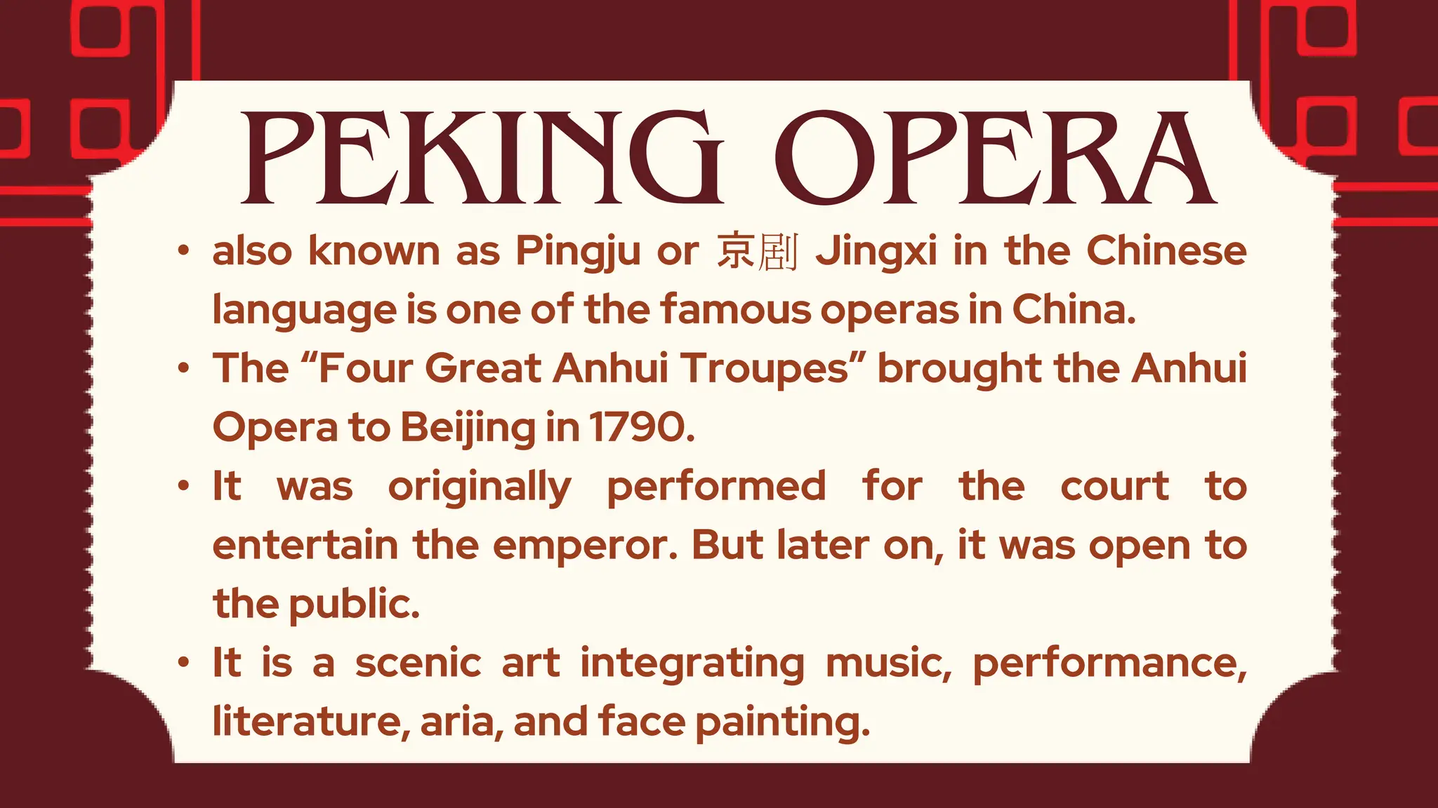 Chinese Theatre - Grade 8 MAPEH FOURTH QUARTER | PPTX