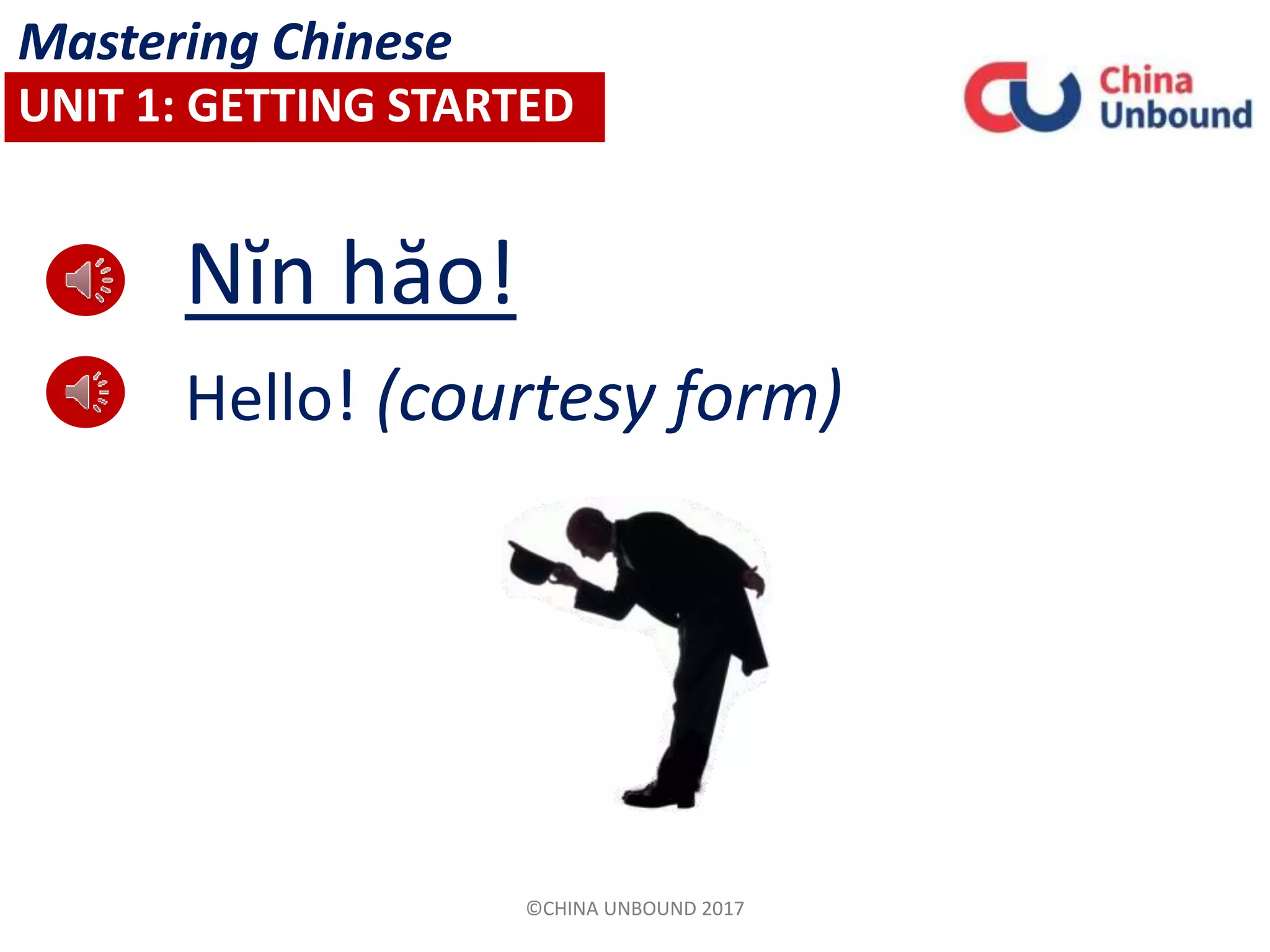 Chinese Mandarin - Basic Greetings | PPTX