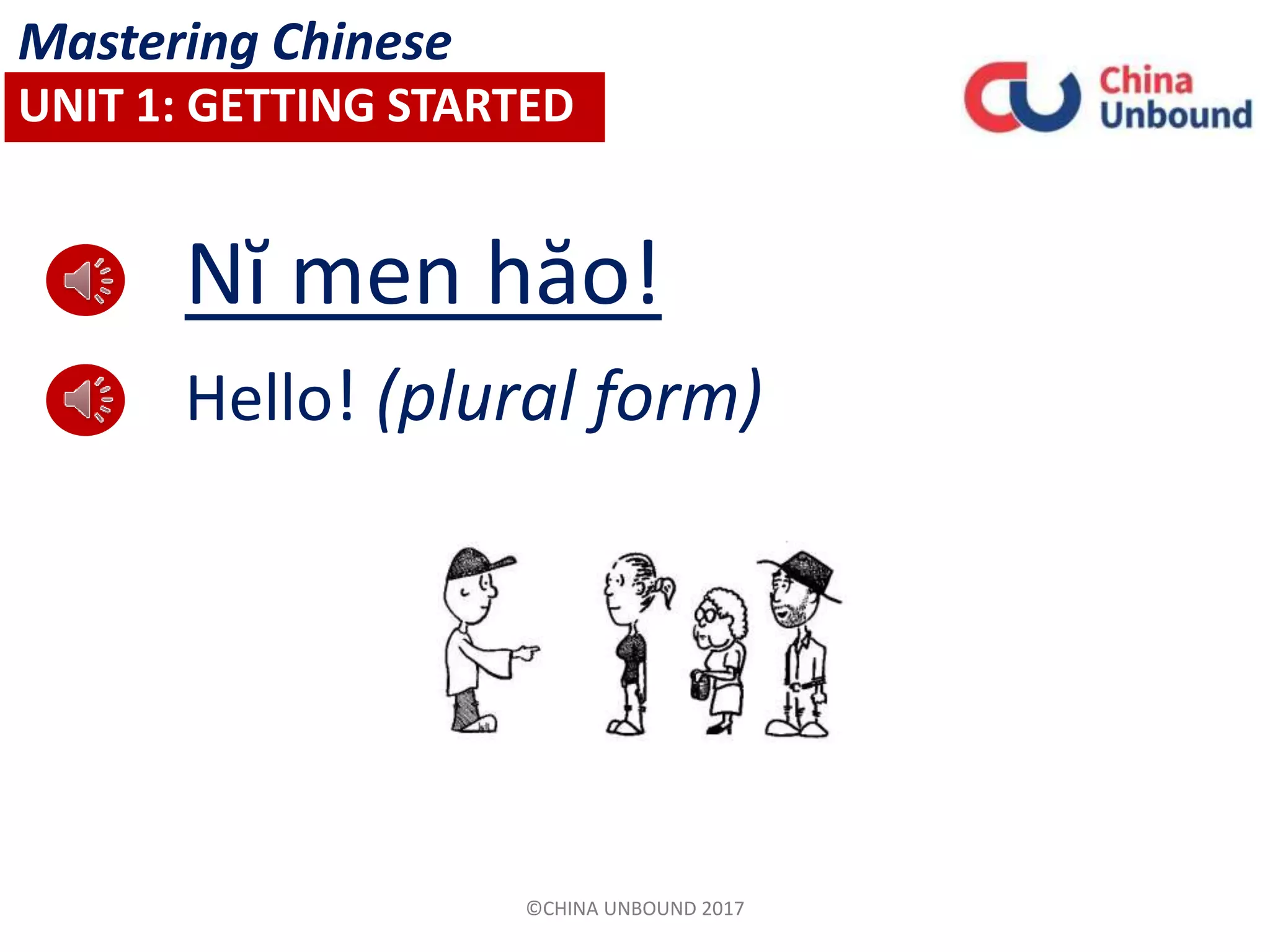 Chinese Mandarin - Basic Greetings | PPTX
