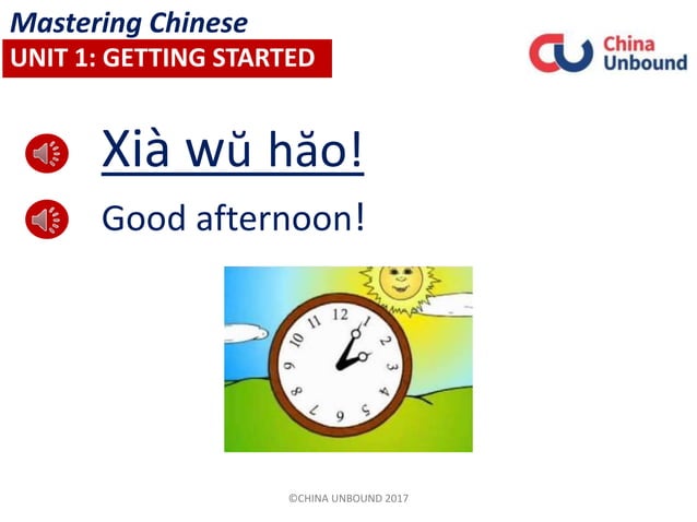Chinese Mandarin - Basic Greetings | PPTX