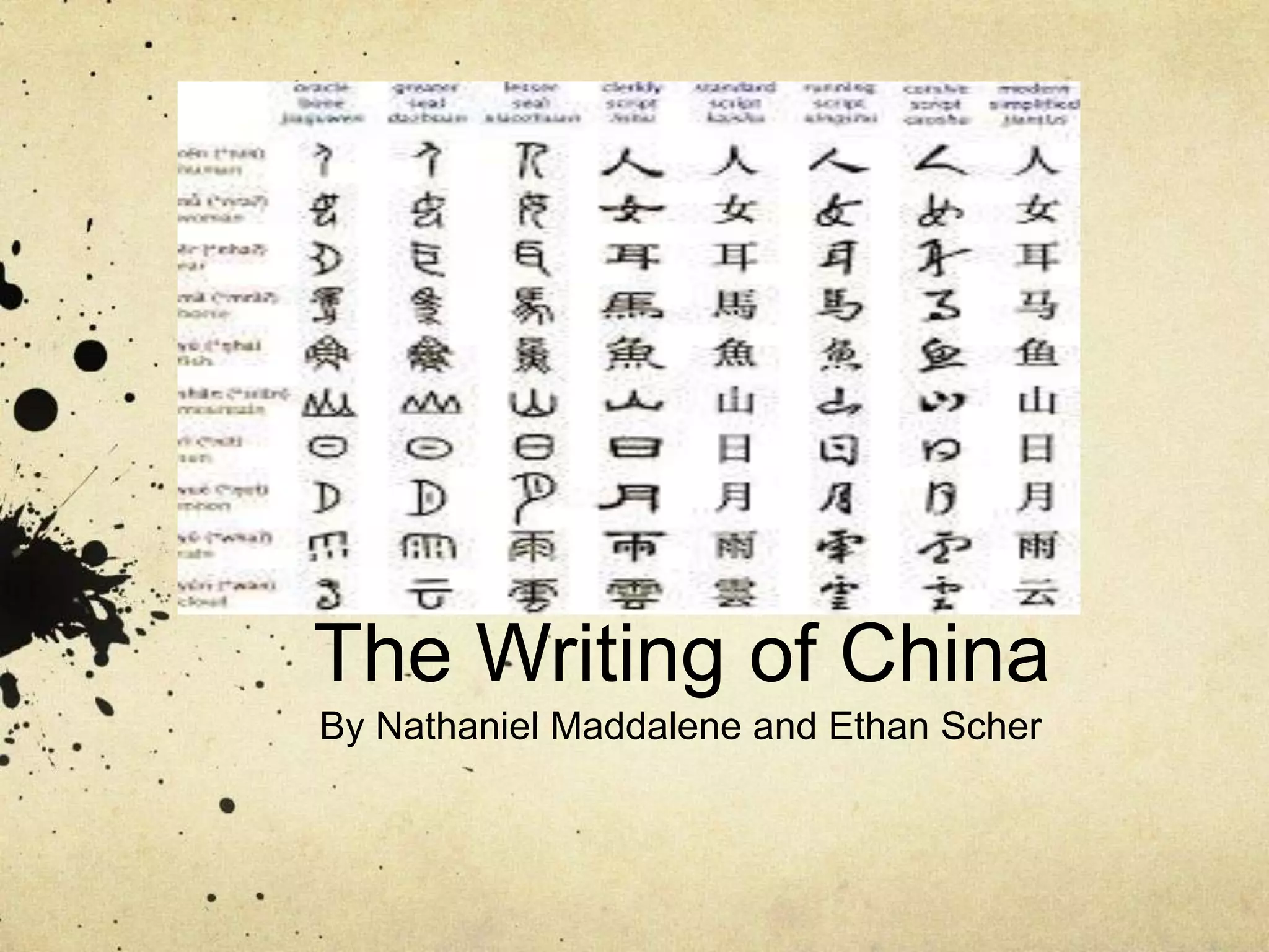 Chinese writing | PPTX