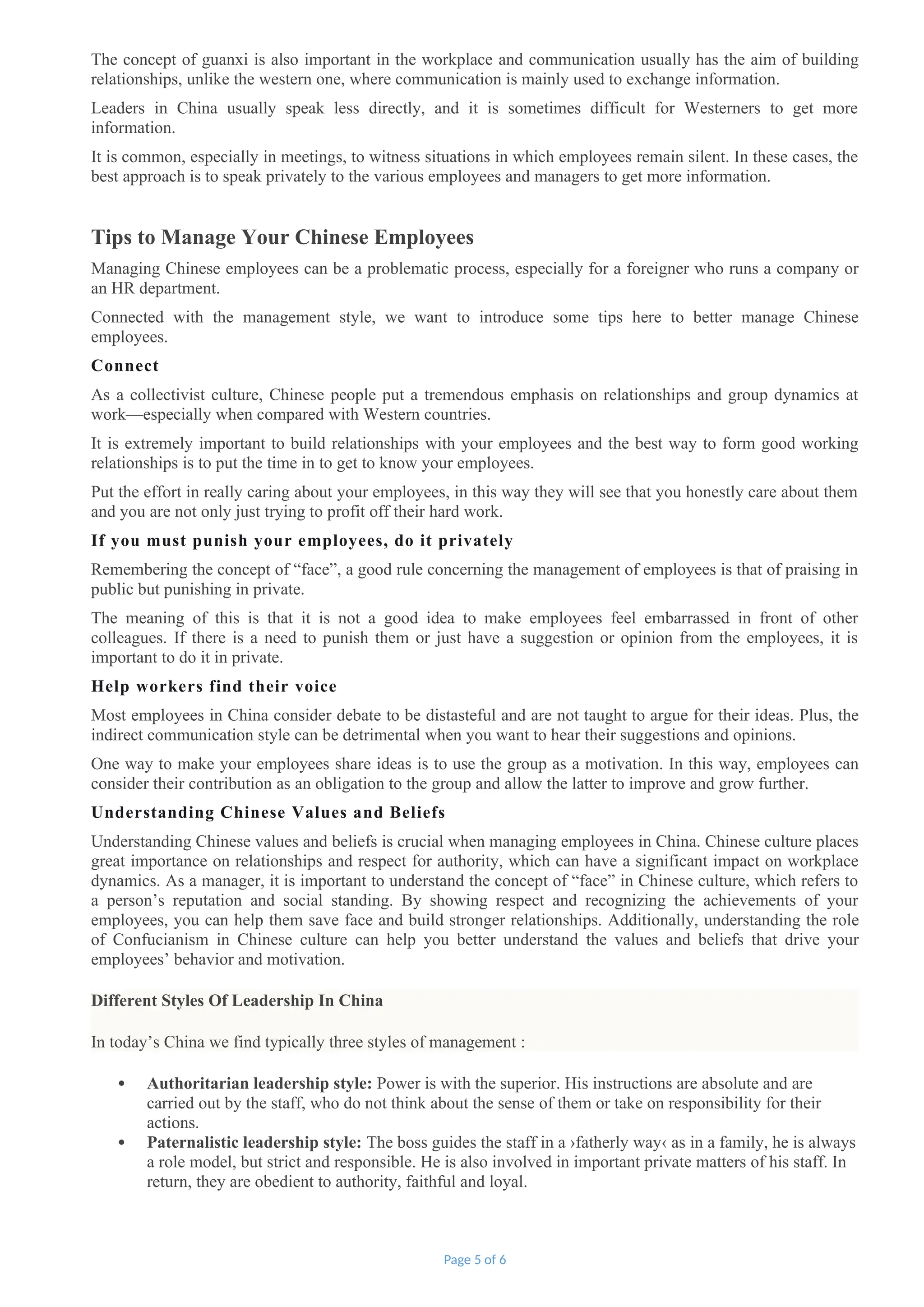 Chines Managemenertertertertertet Styles.docx | Free Download