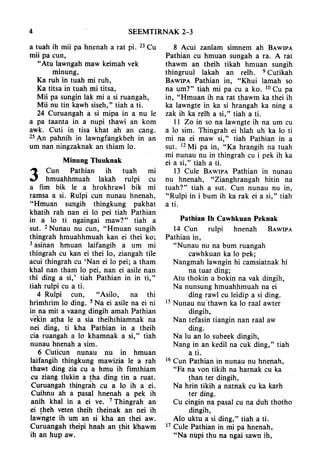 Chin falam bible genesis 1 | PDF