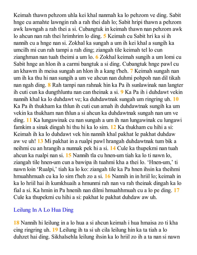 Chin falam bible gospel of john | PDF