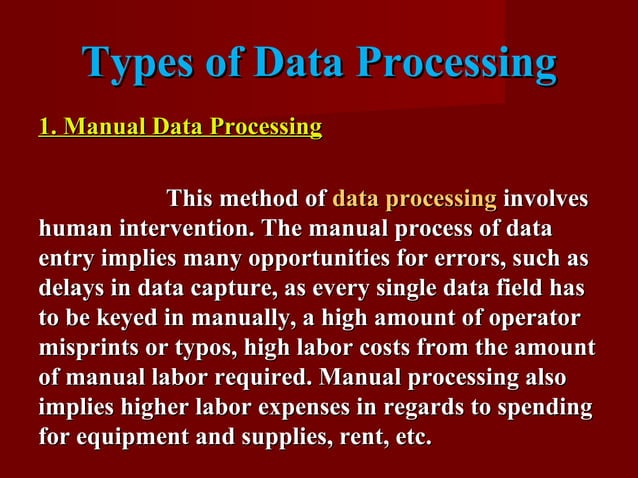 Types of Data Processing | PPT