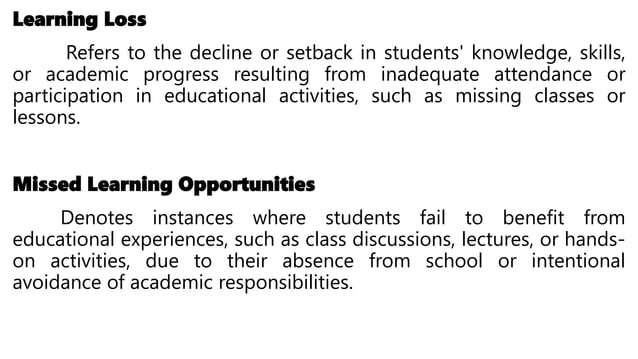 The Impact of Cutting Classes Towards the academic performance of Shs ...