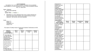 The Impact of Cutting Classes Towards the academic performance of Shs ...