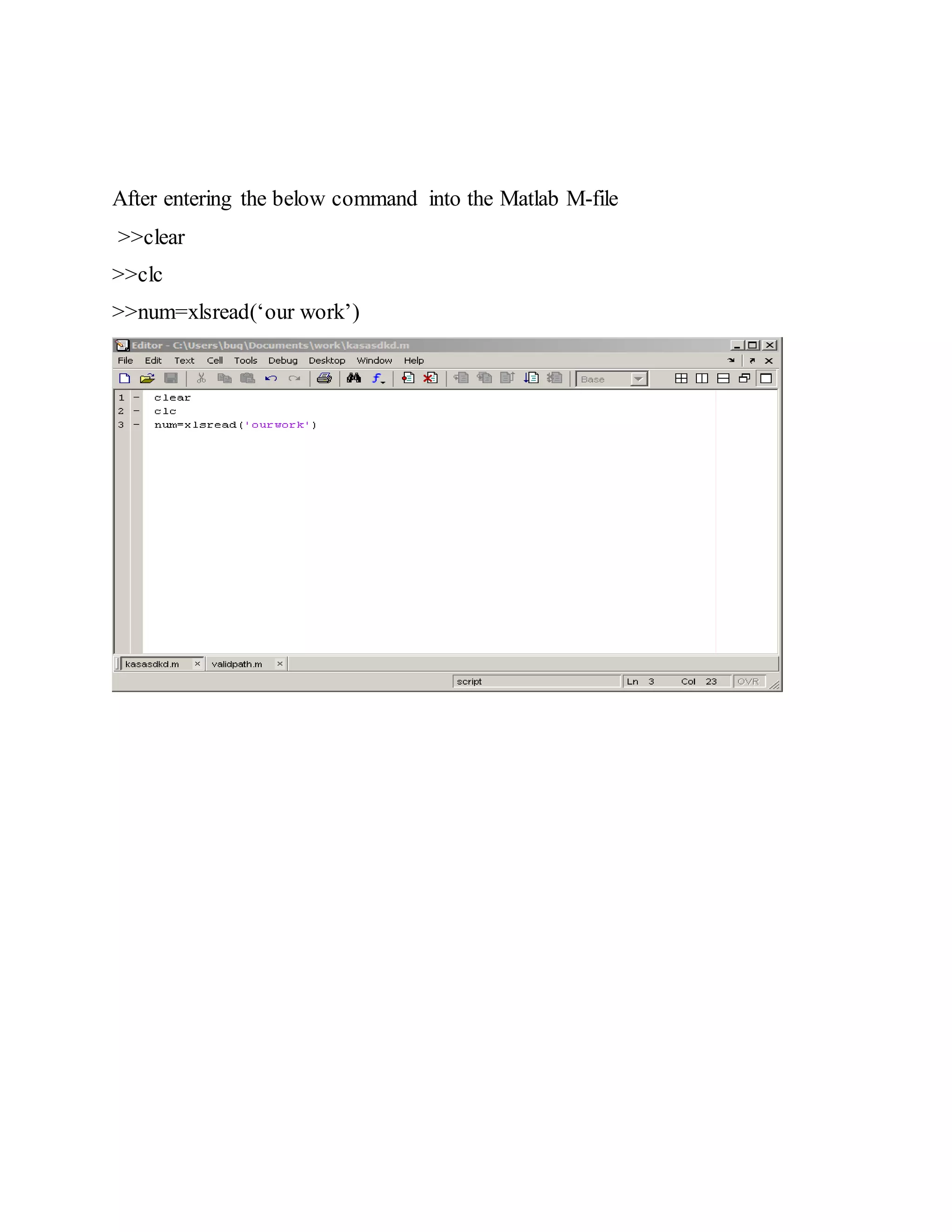 Import/Export data in Matlab | DOCX