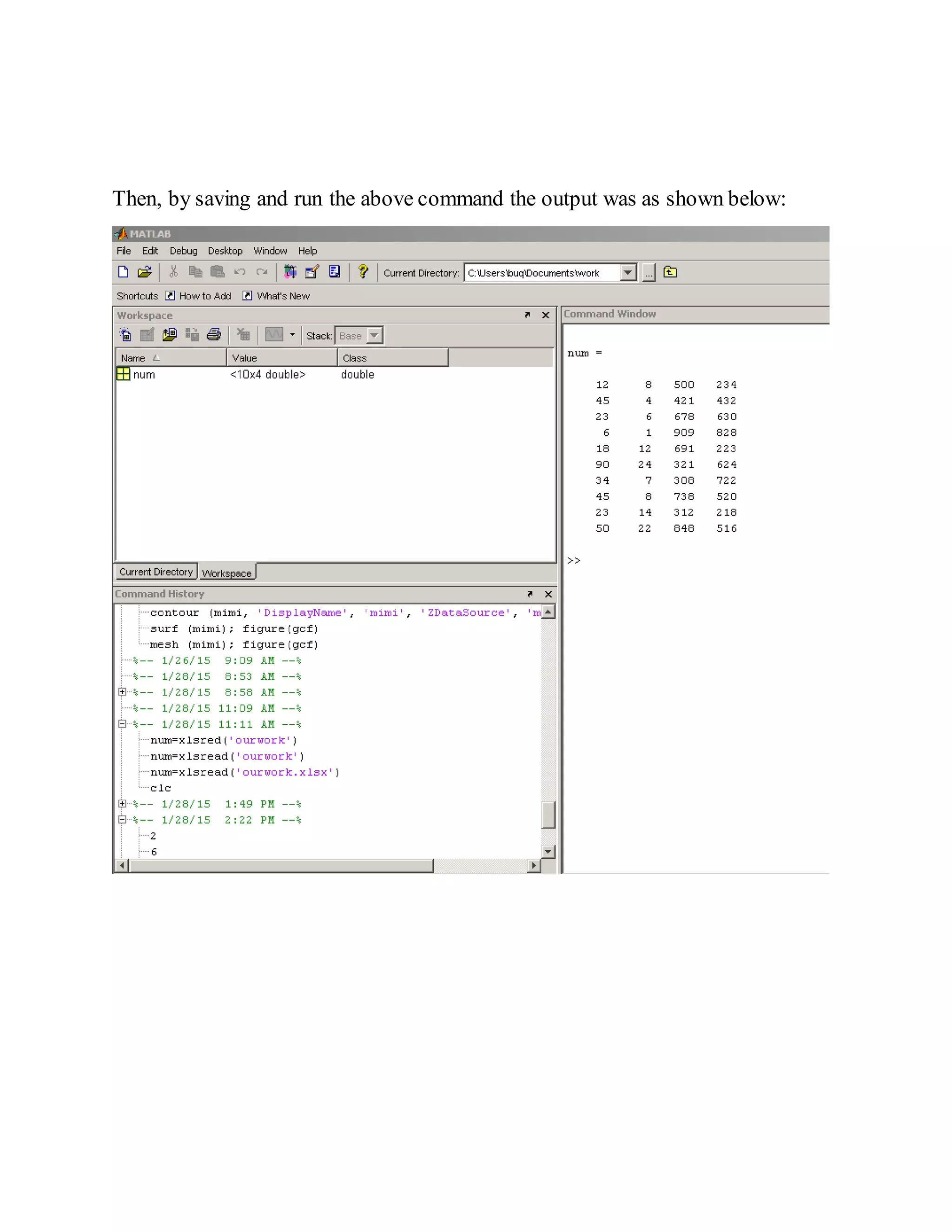 Import/Export data in Matlab | DOCX