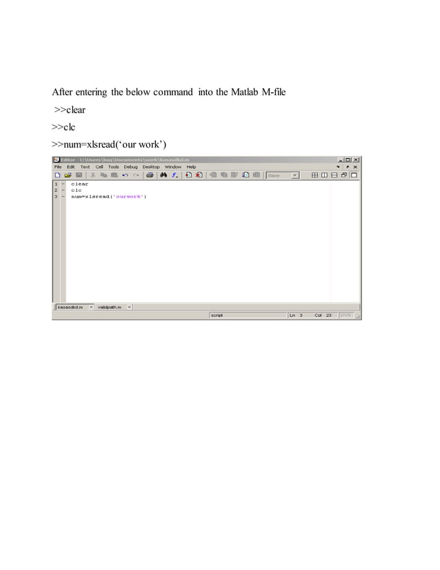 Import/Export data in Matlab | DOCX
