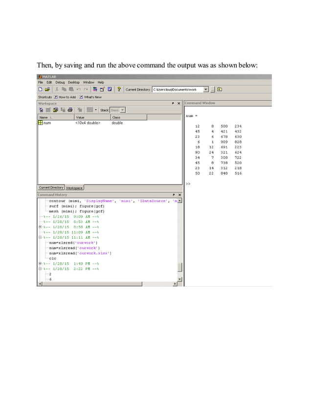 Import/Export data in Matlab | DOCX