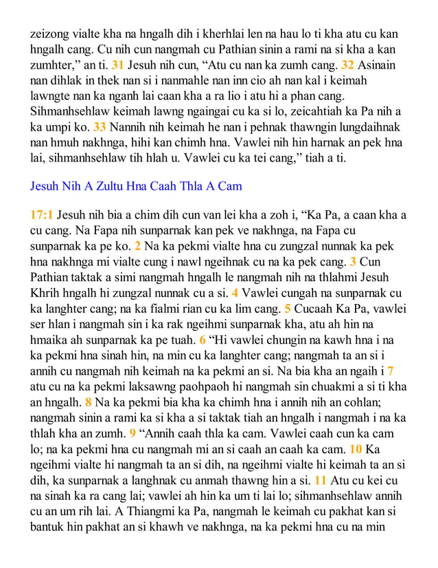 Chin hakha bible gospel of john | PDF