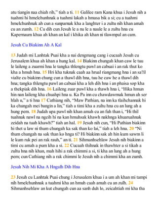 Chin hakha bible gospel of john | PDF