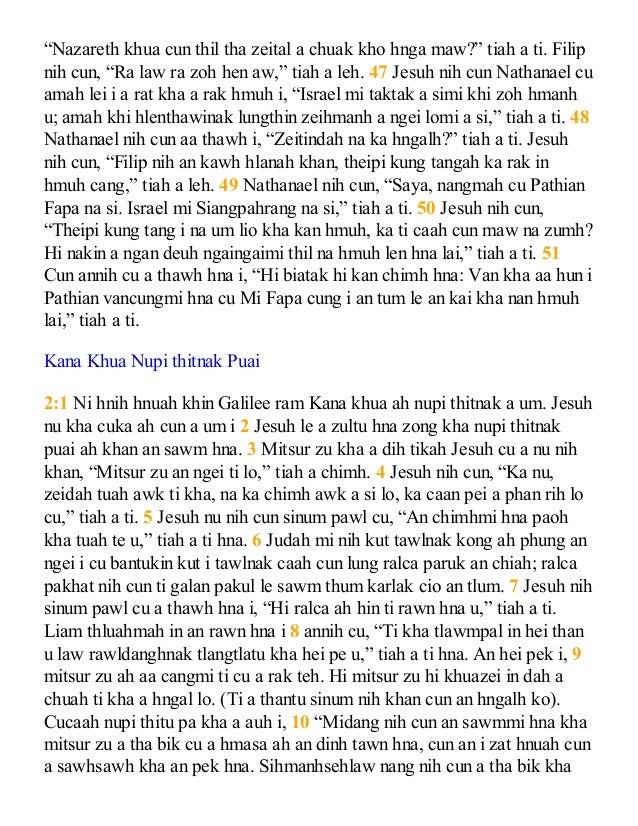 Chin hakha bible gospel of john