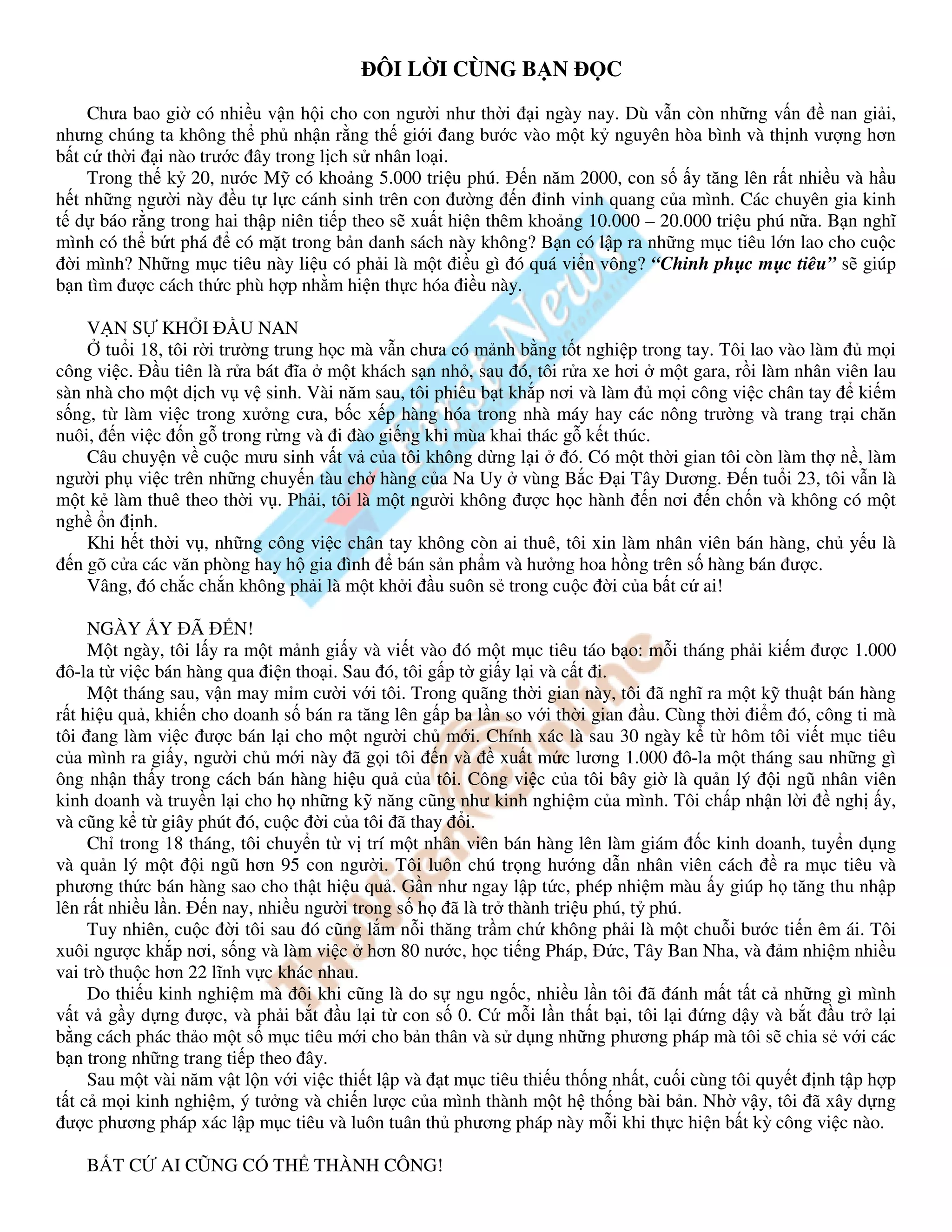 Chinh phục mục tiêu goals! - brian tracy | PDF