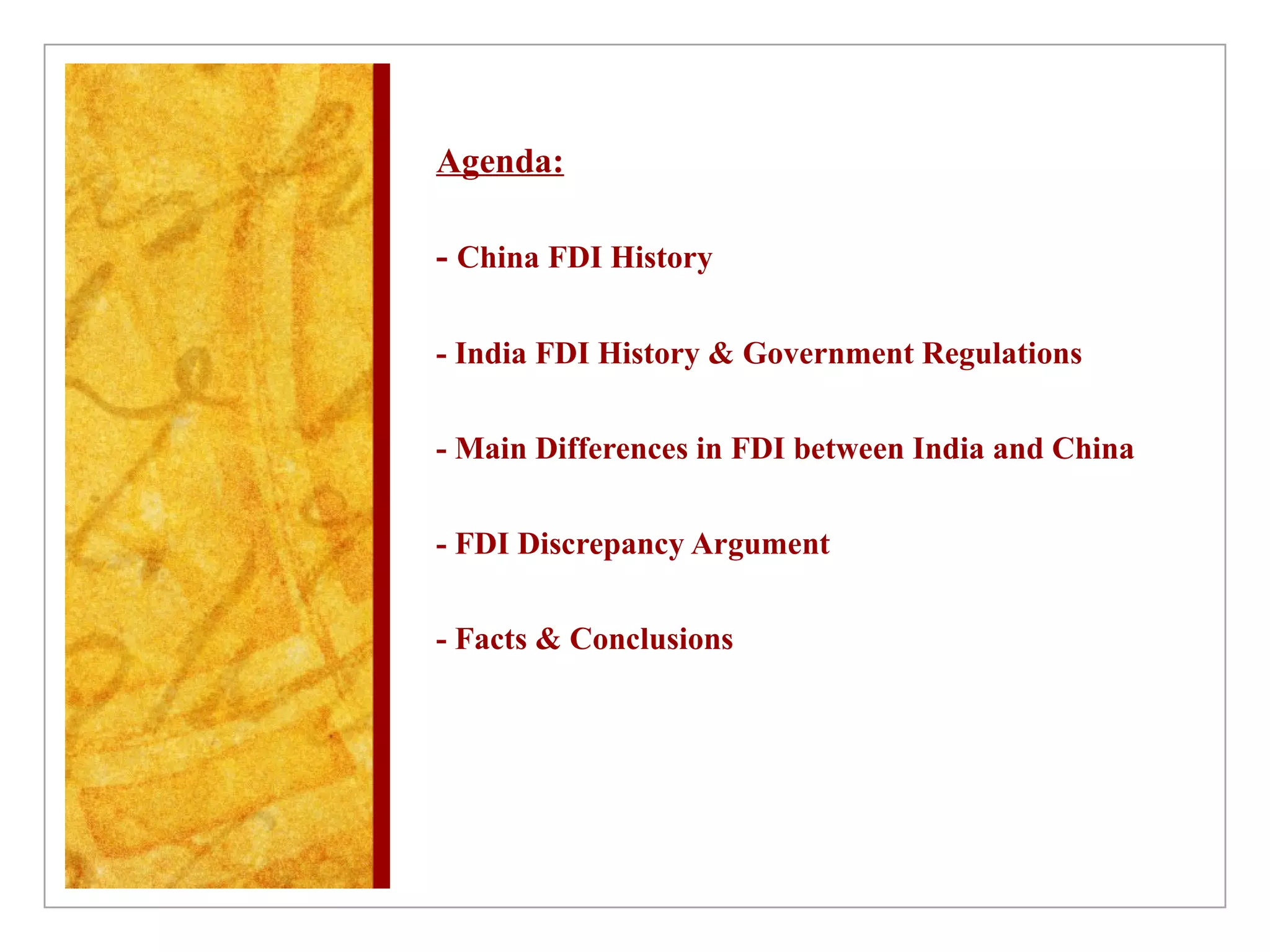 FDI story in India and China. | PPT