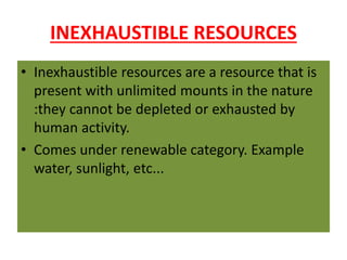 basic idea of natural resources | PPT
