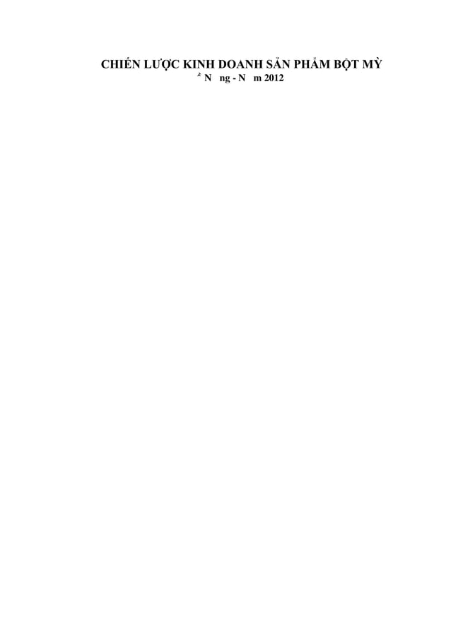 CHIẾN LƯỢC KINH DOANH SẢN PHẨM BỘT MỲ TỈNH QUẢNG NGÃI | PDF