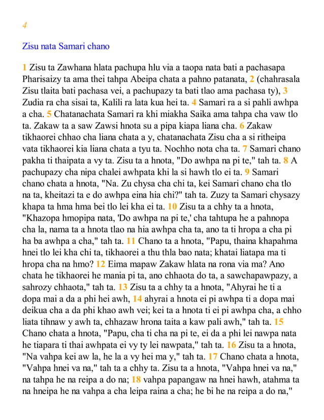 Chin mara bible gospel of john | PDF