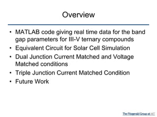 Voltage Matched Triple Junction Solar Cells | PPT