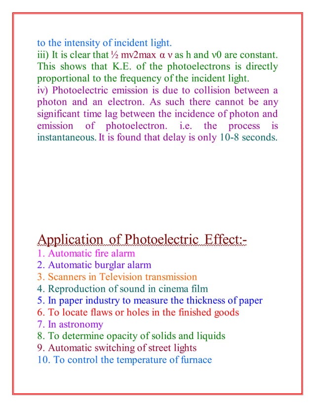photoelectric effect made by-chinmay jagadev pattanayak | DOCX ...