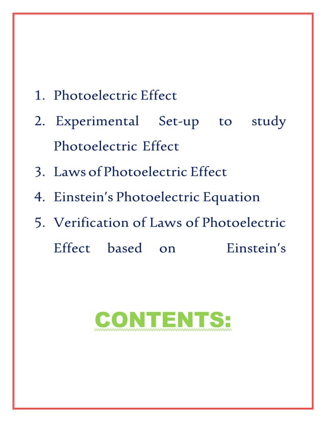 photoelectric effect made by-chinmay jagadev pattanayak | DOCX ...