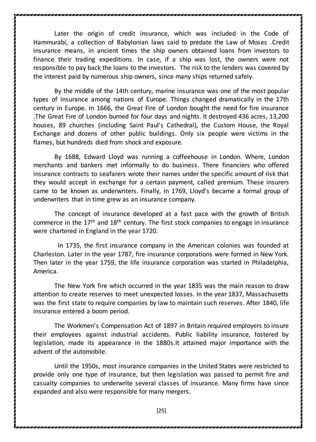 project report on customers perception towards insurance | DOCX | Life ...