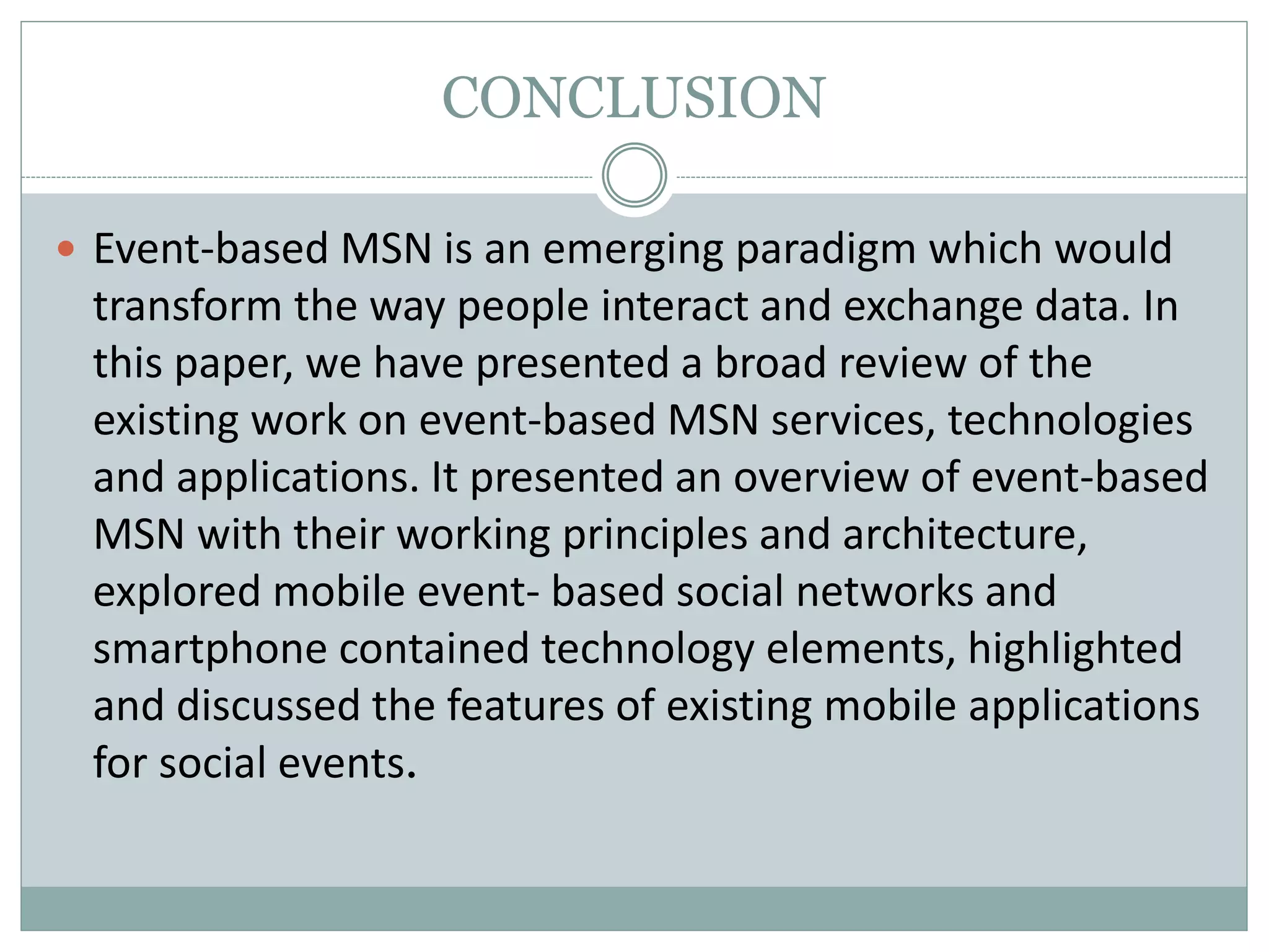 Event Based Social Networks Ppt