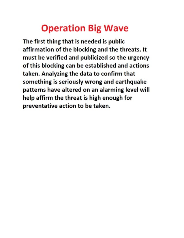 Operation Big Wave | PDF