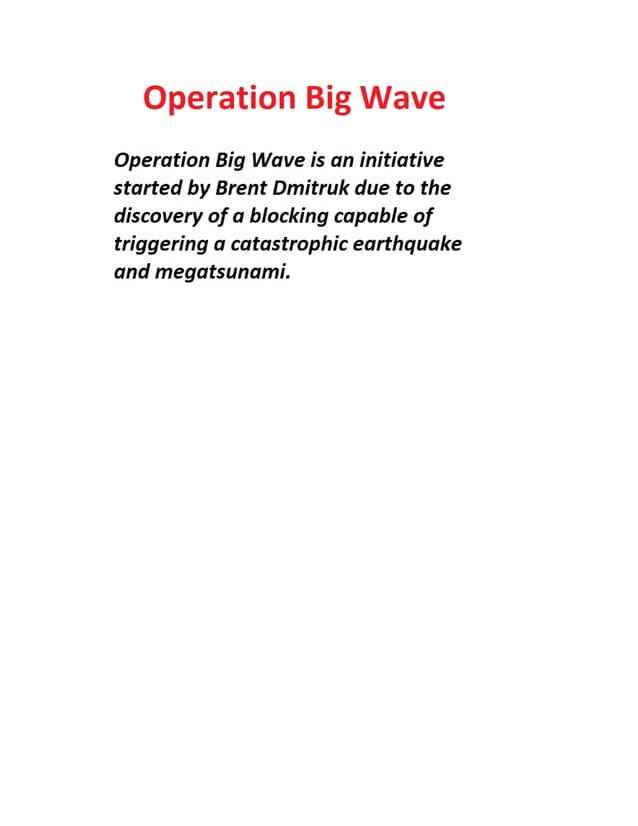 Operation Big Wave | PDF