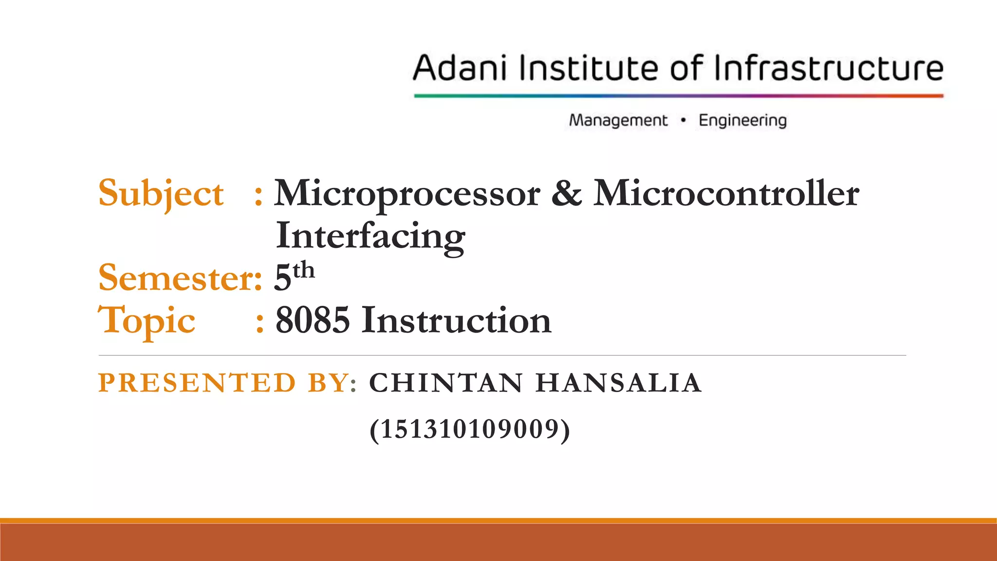 8085 instructions | POTX