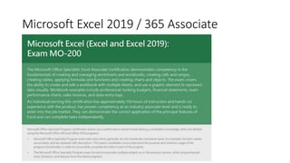 Microsoft Office Specialist Certifications Overview | PPTX