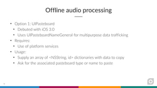 Inter-process audio options on iOS | PDF