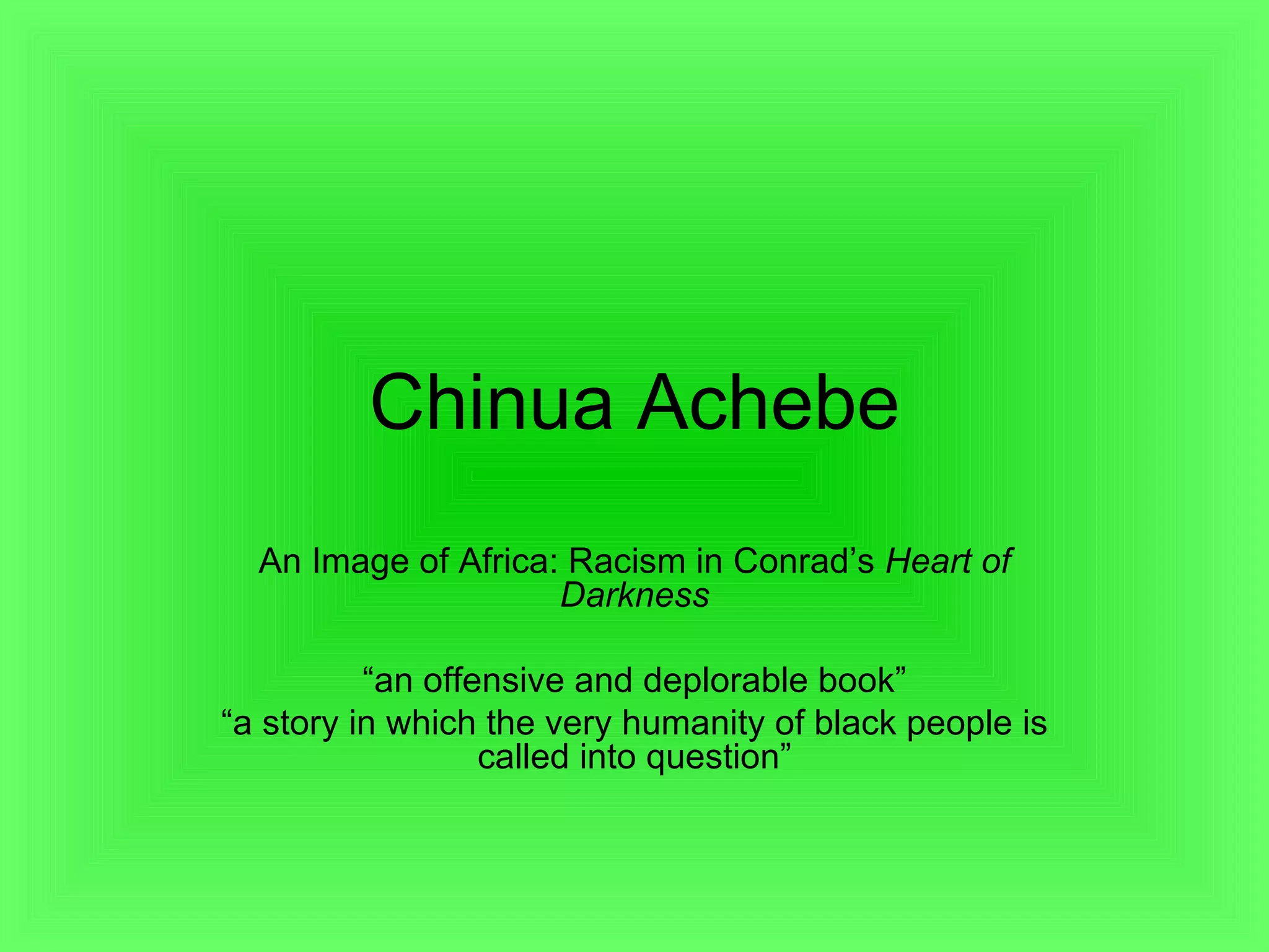 Chinua Achebe | PPT