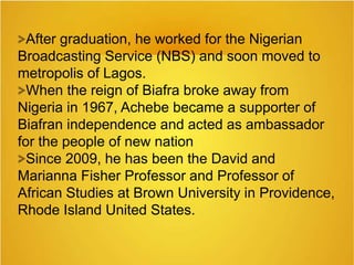 Chinua Achebe Biagraphy