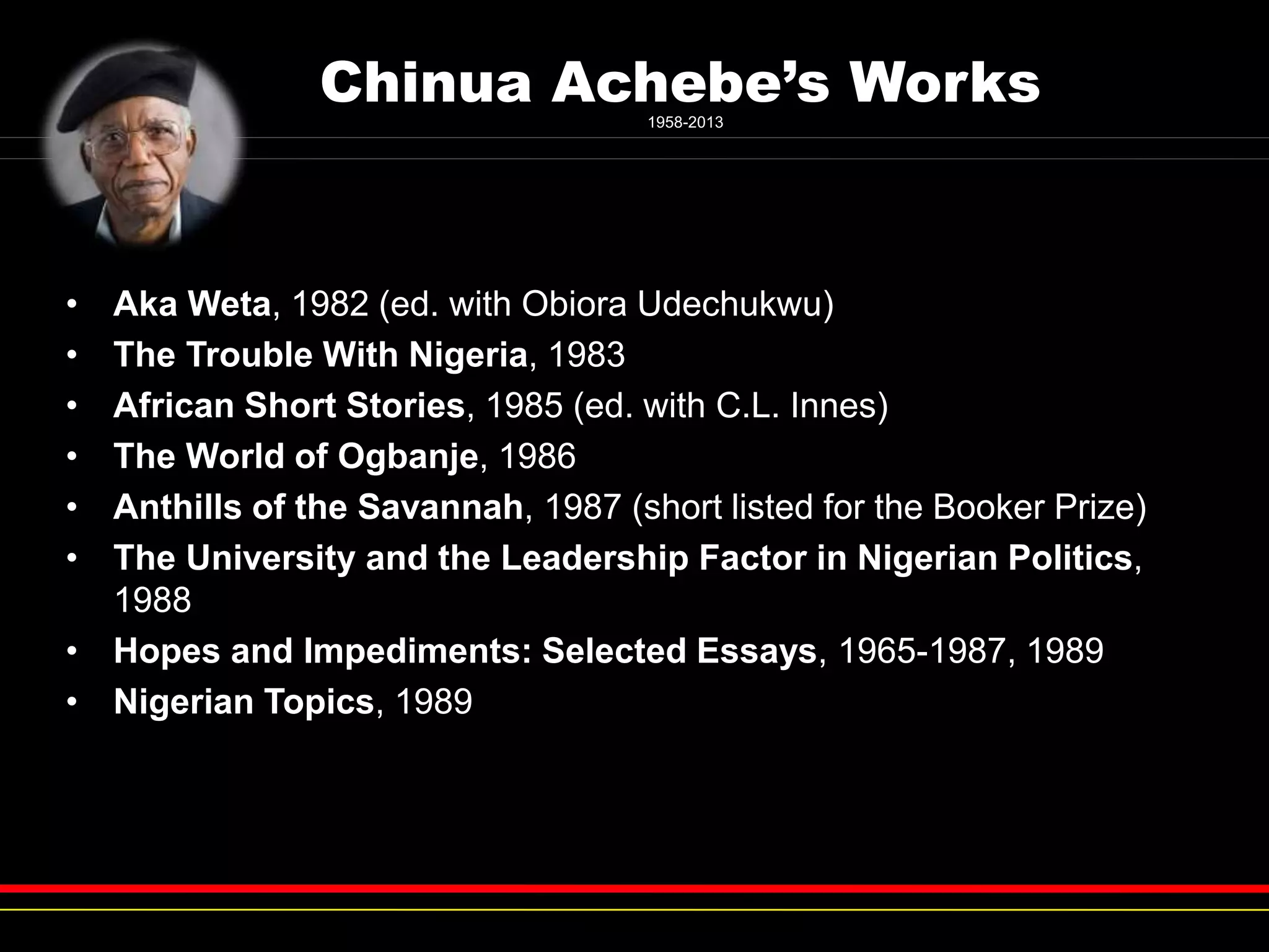 Chinua Achebe | PPTX