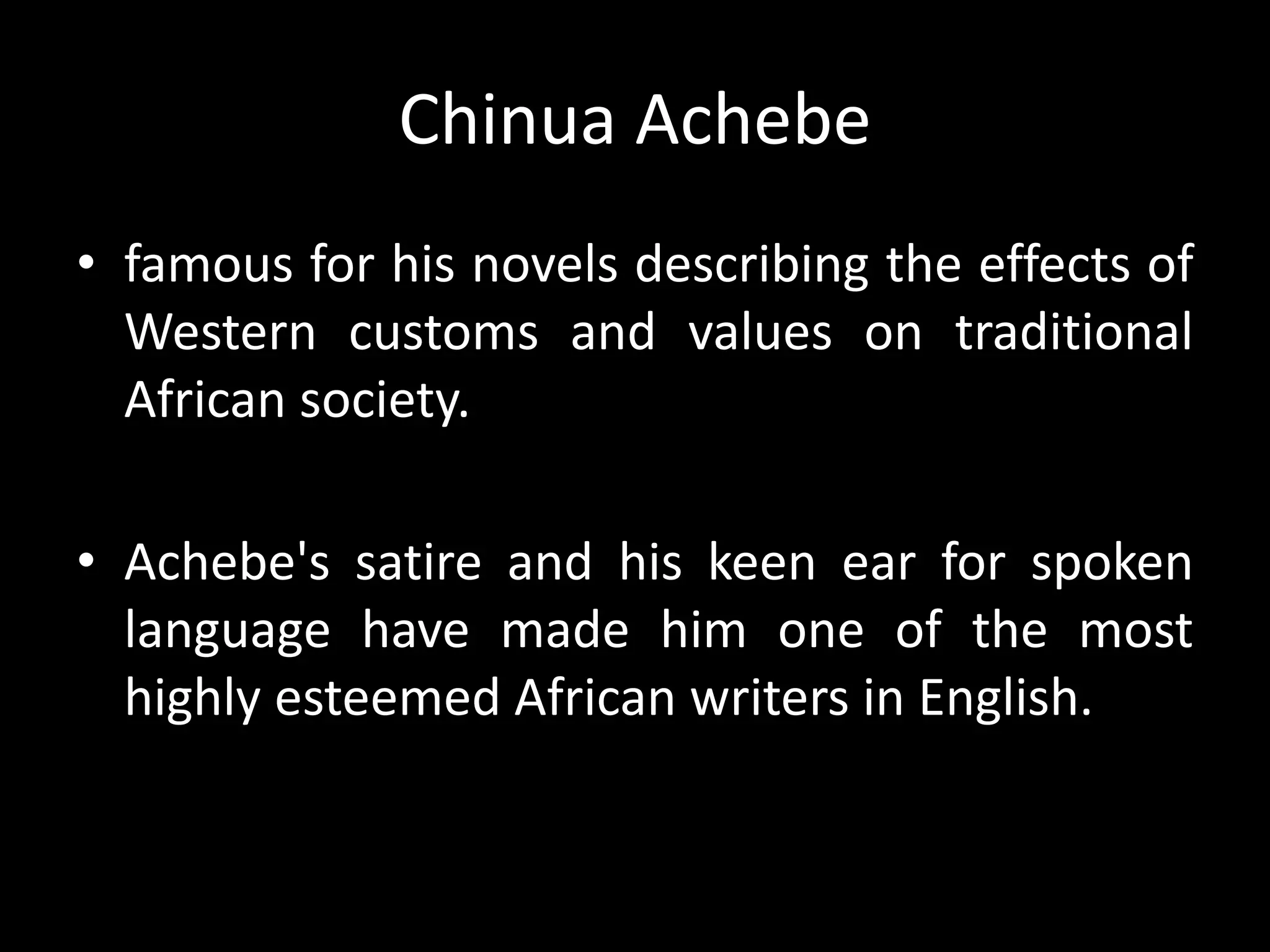 Chinua achebe | PPTX
