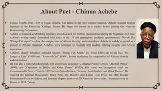 Chinua Achebe's 'Vultures' & Belsen Camp- Genocide Insights | PPTX