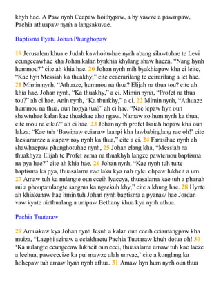 Chin zotung bible gospel of john | PDF