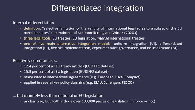 Design principles for differentiated integration schemes | PPTX ...