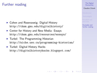 The Digital Humanities | PDF