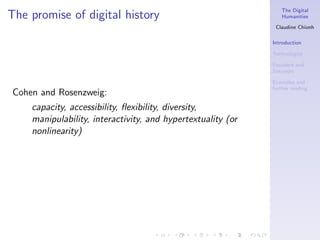 The Digital Humanities | PPT