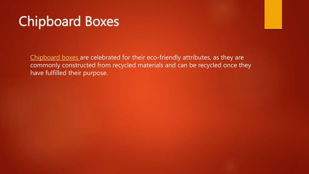 Chipboard Boxes | PPTX