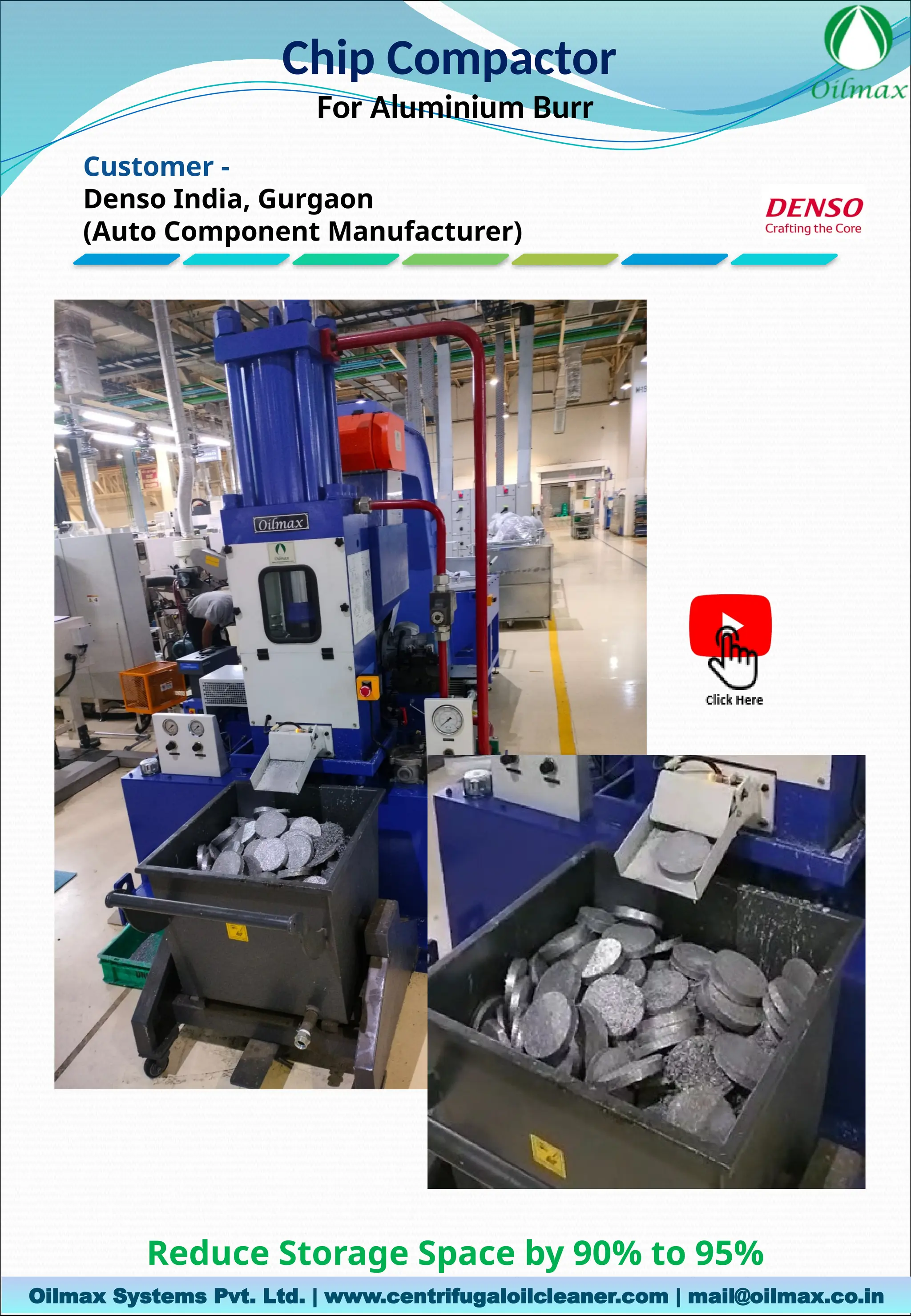 Chip Compactor - PPT (Useful for loose chips compaction & Waste ...