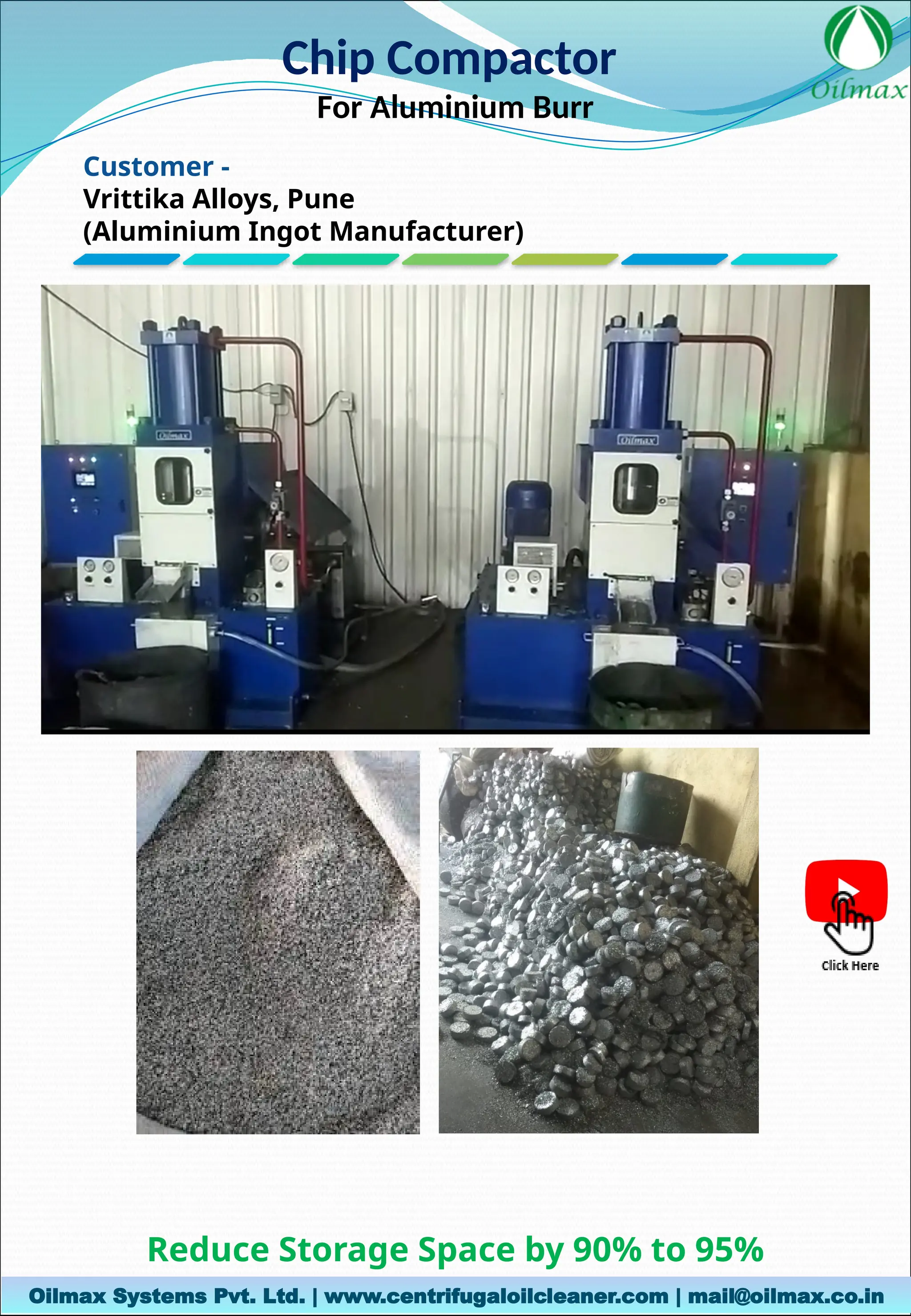 Chip Compactor - PPT (Useful for loose chips compaction & Waste ...