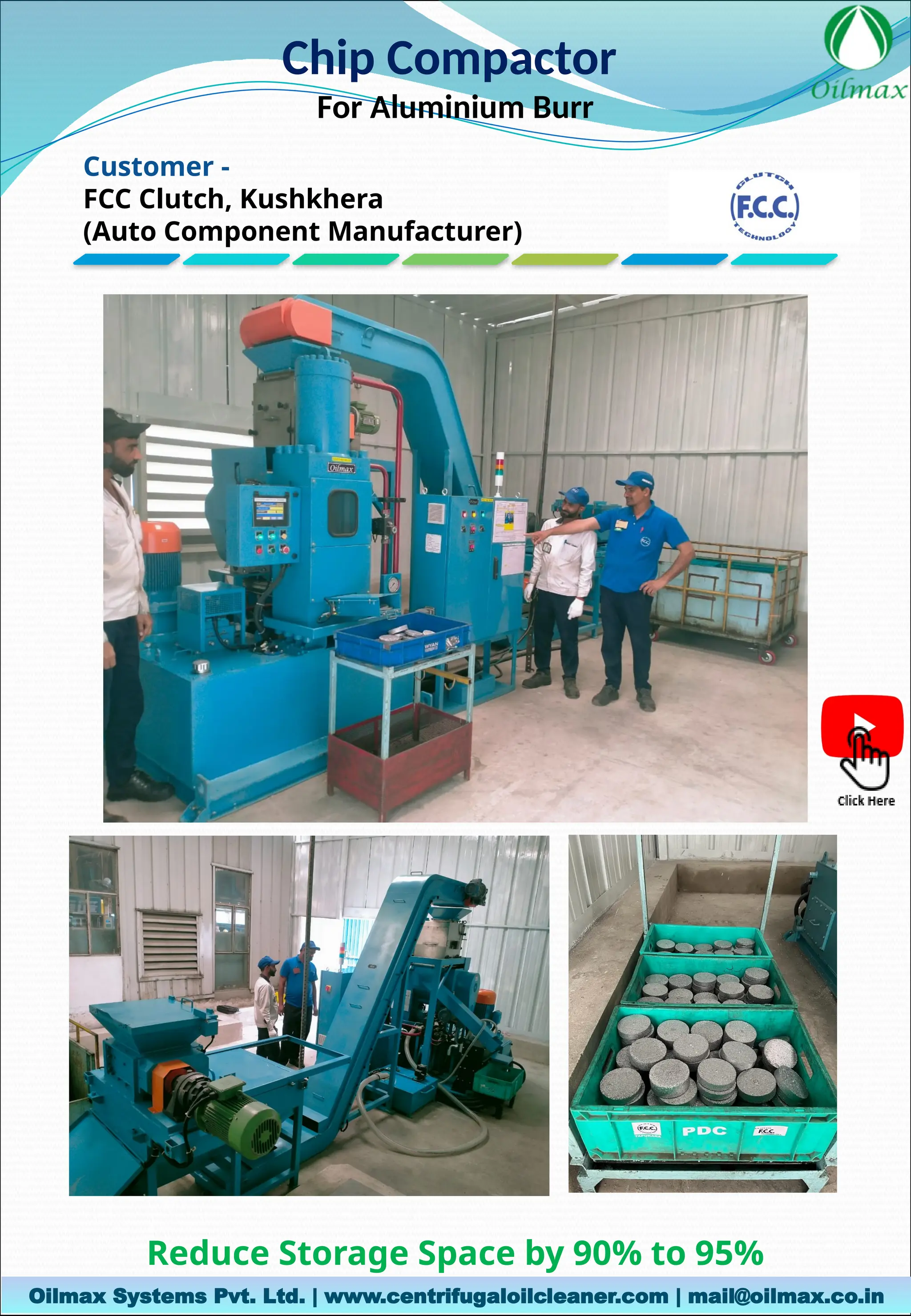 Chip Compactor - PPT (Useful for loose chips compaction & Waste ...